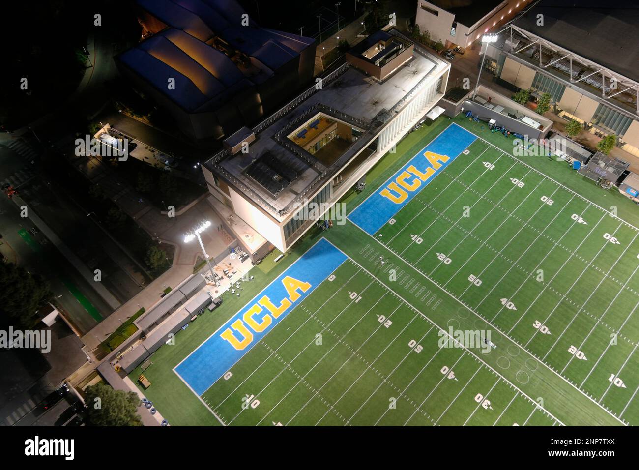 General overall aerial view of the Wasserman Football Center and ...