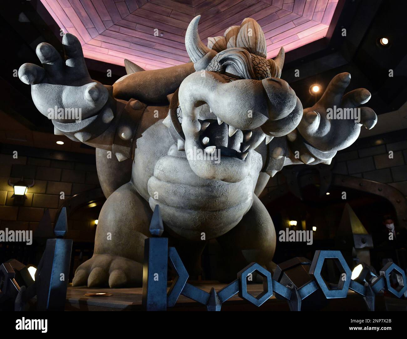 Inside of the Bowser Castle is unveiled to media at SUPER NINTENDO ...