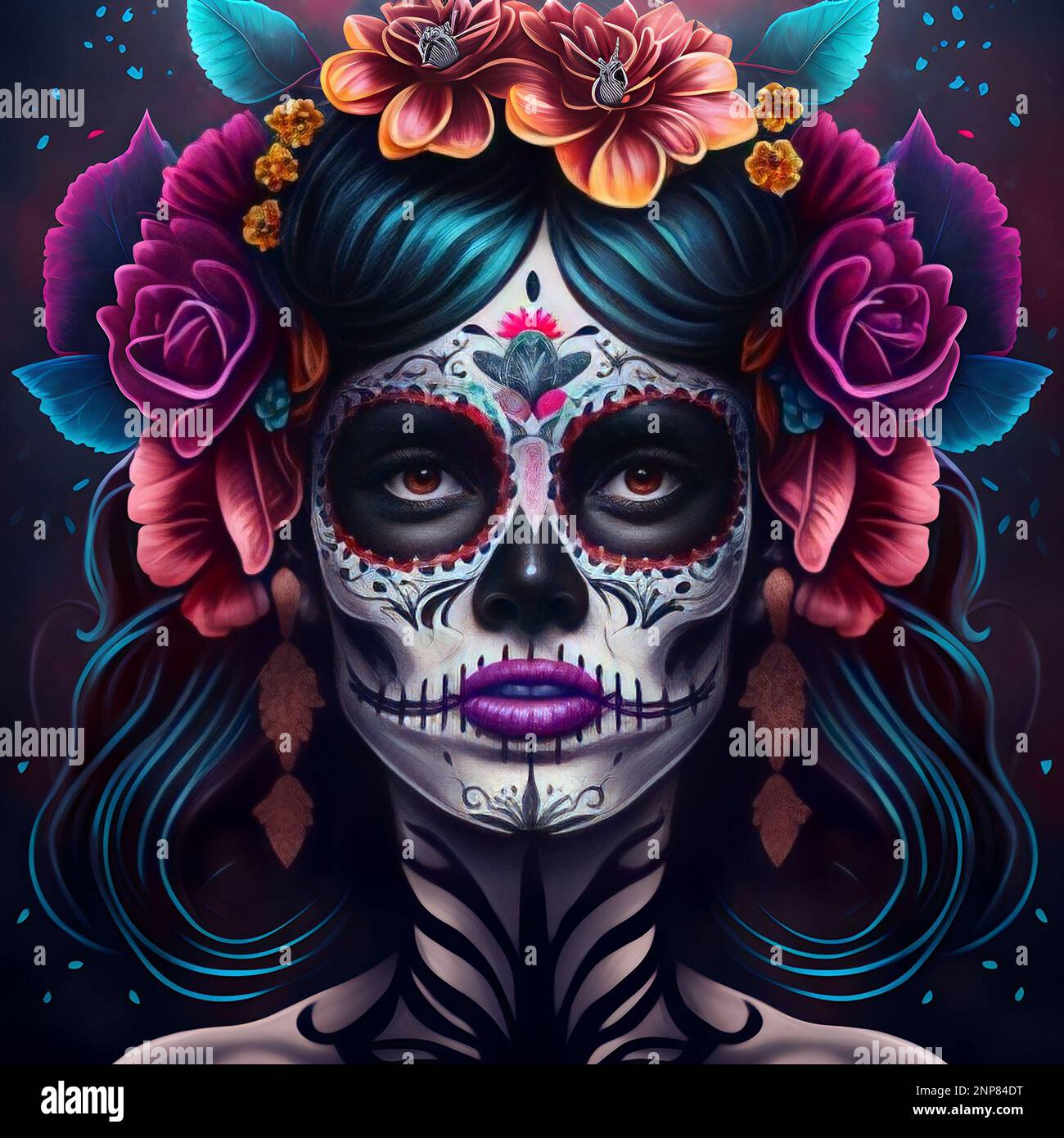 Day Of The Dead Girl Face Paint