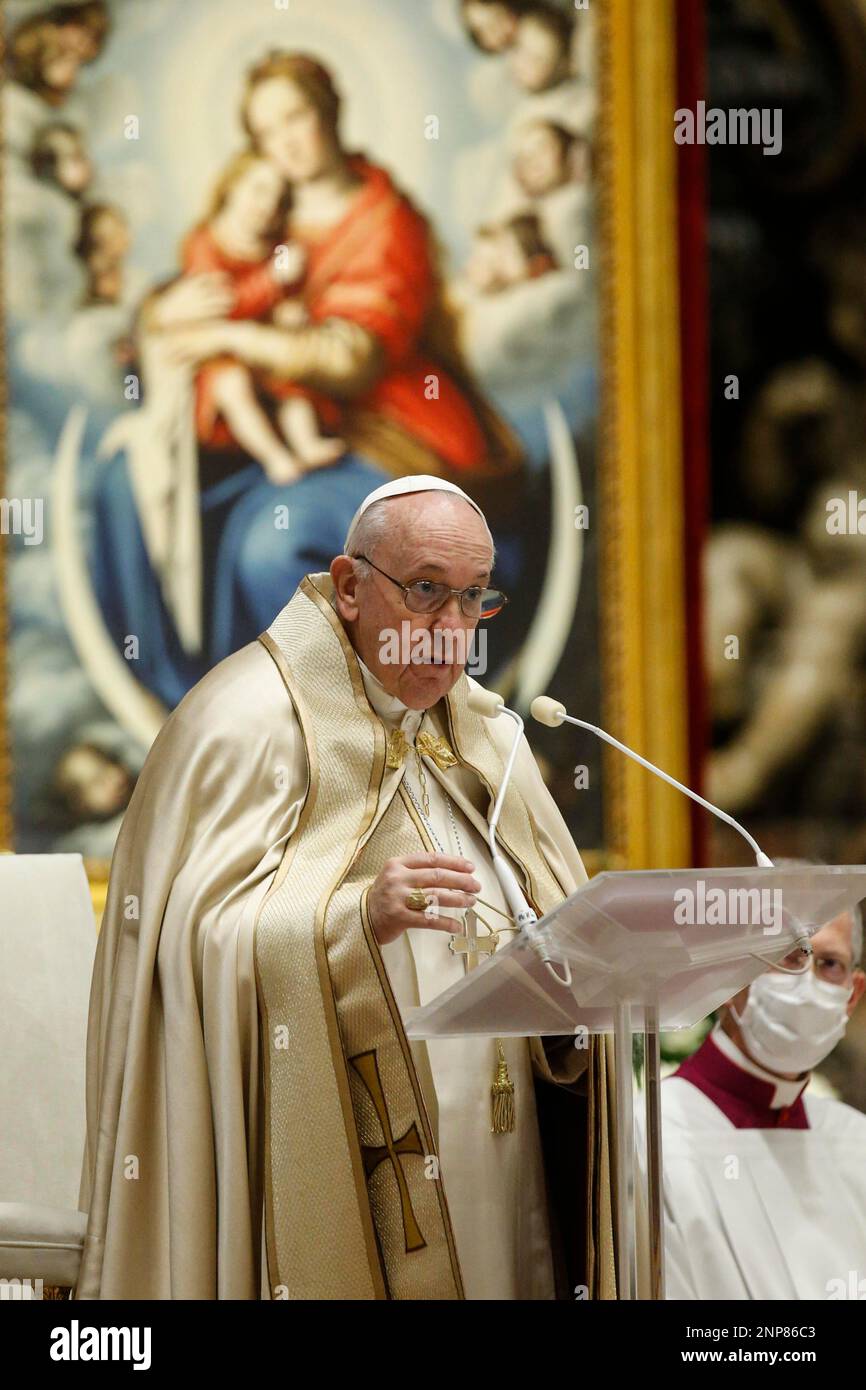 Pope Francis attends a consistory ceremony where 13 bishops were ...