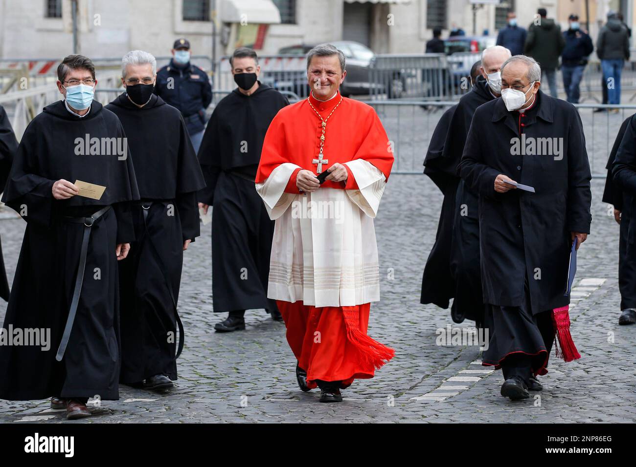Maltese newly appointed Cardinal Mario Grech arrives for a consistory ...