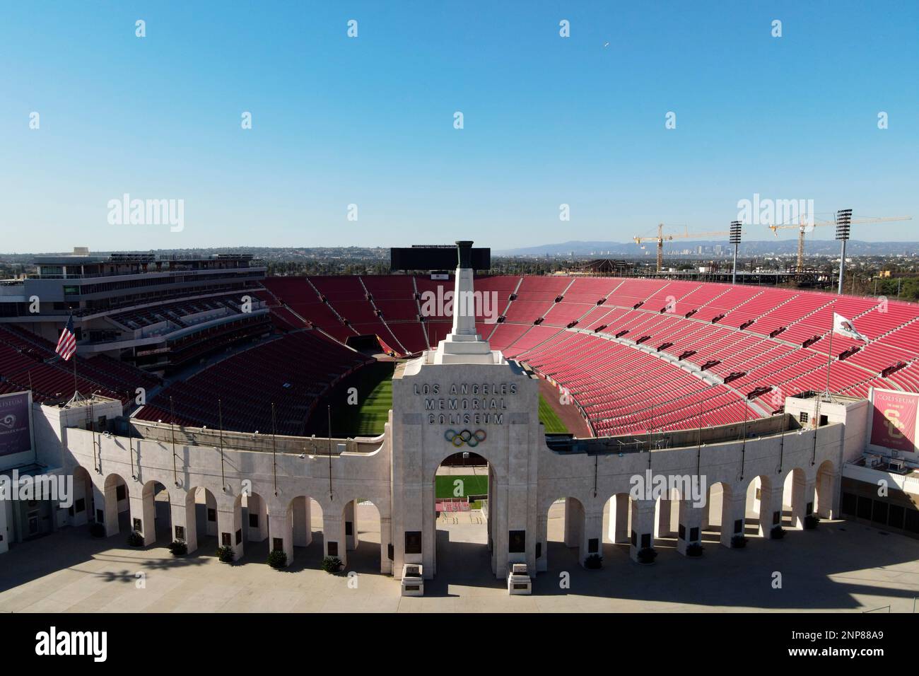 A general view of the Los Angeles Memorial Coliseum, Friday, Nov. 27 ...