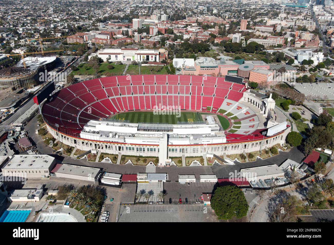 A general view of the Los Angeles Memorial Coliseum, Friday, Nov. 27 ...