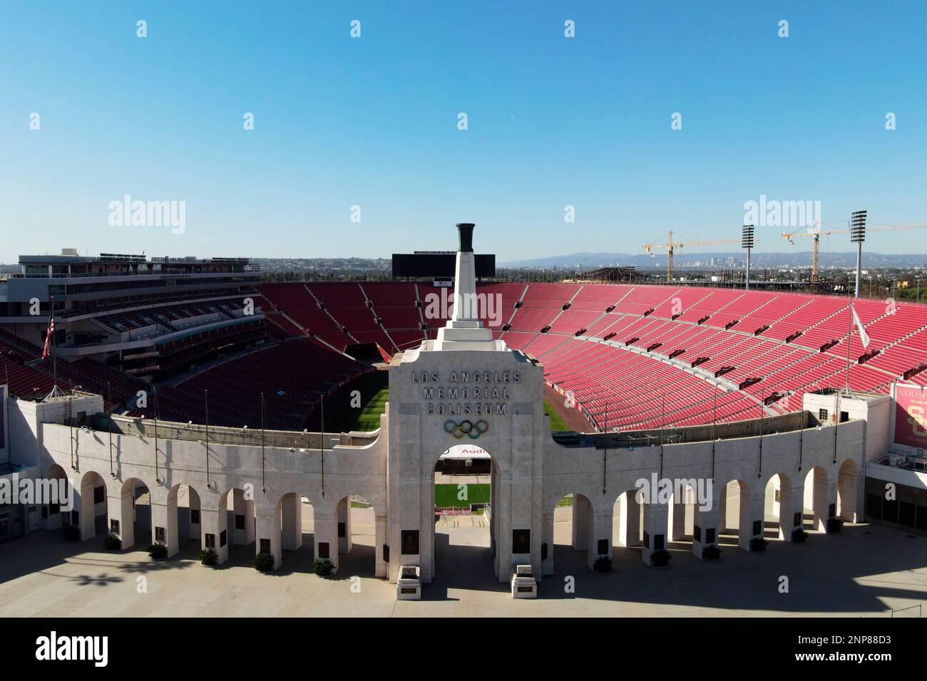 A general view of the Los Angeles Memorial Coliseum, Friday, Nov. 27 ...