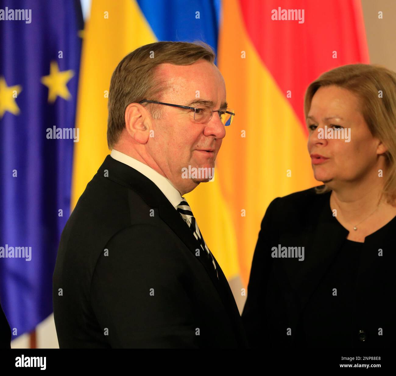 Berlin, Germany, February 24, 2023. The German Federal Minister of ...