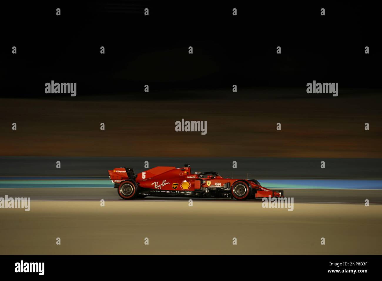 Ferrari driver Sebastian Vettel of Germany steers his car during the ...