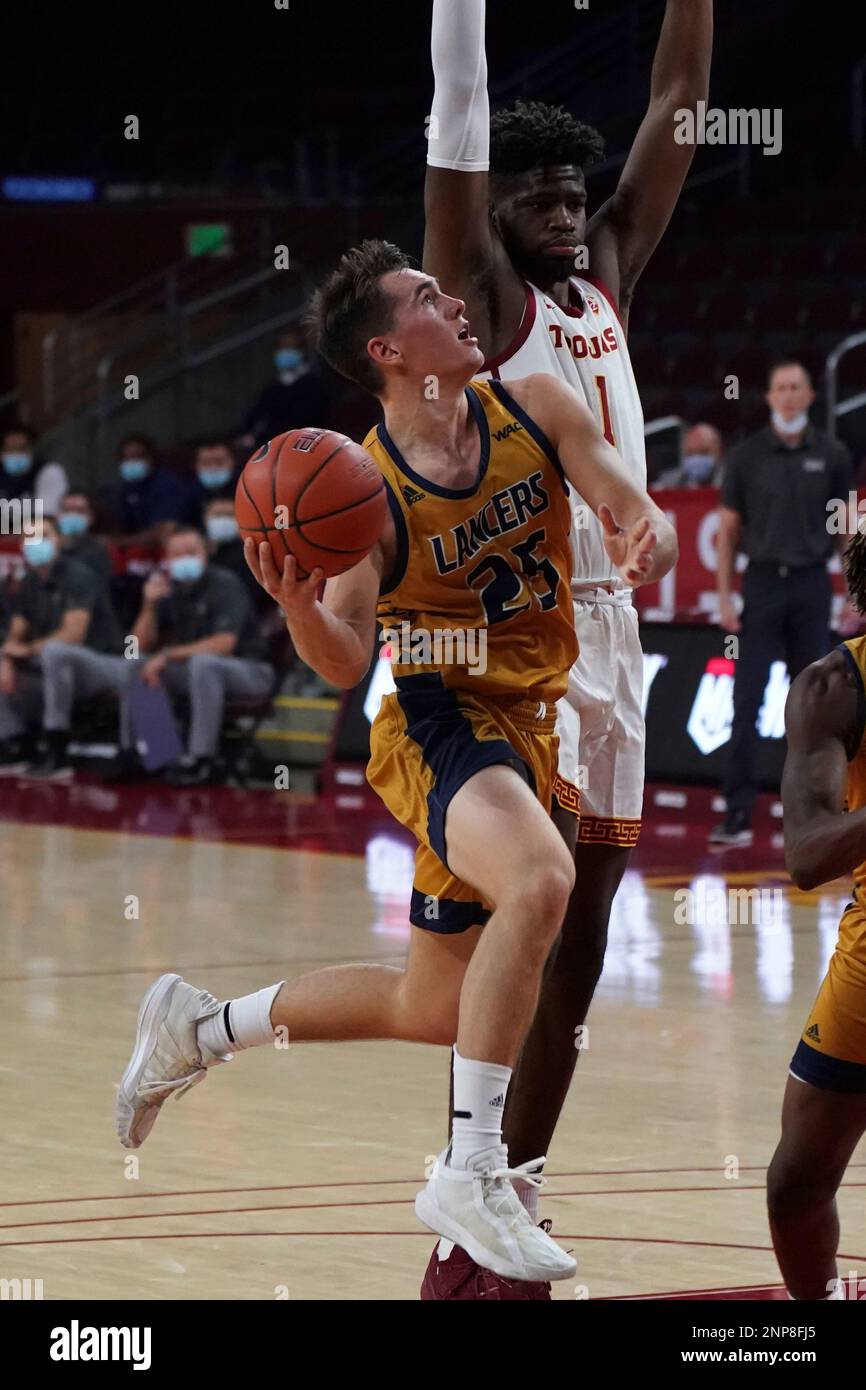 Cal Baptist Knights guard Ty Rowell (25) is defended by Southern ...