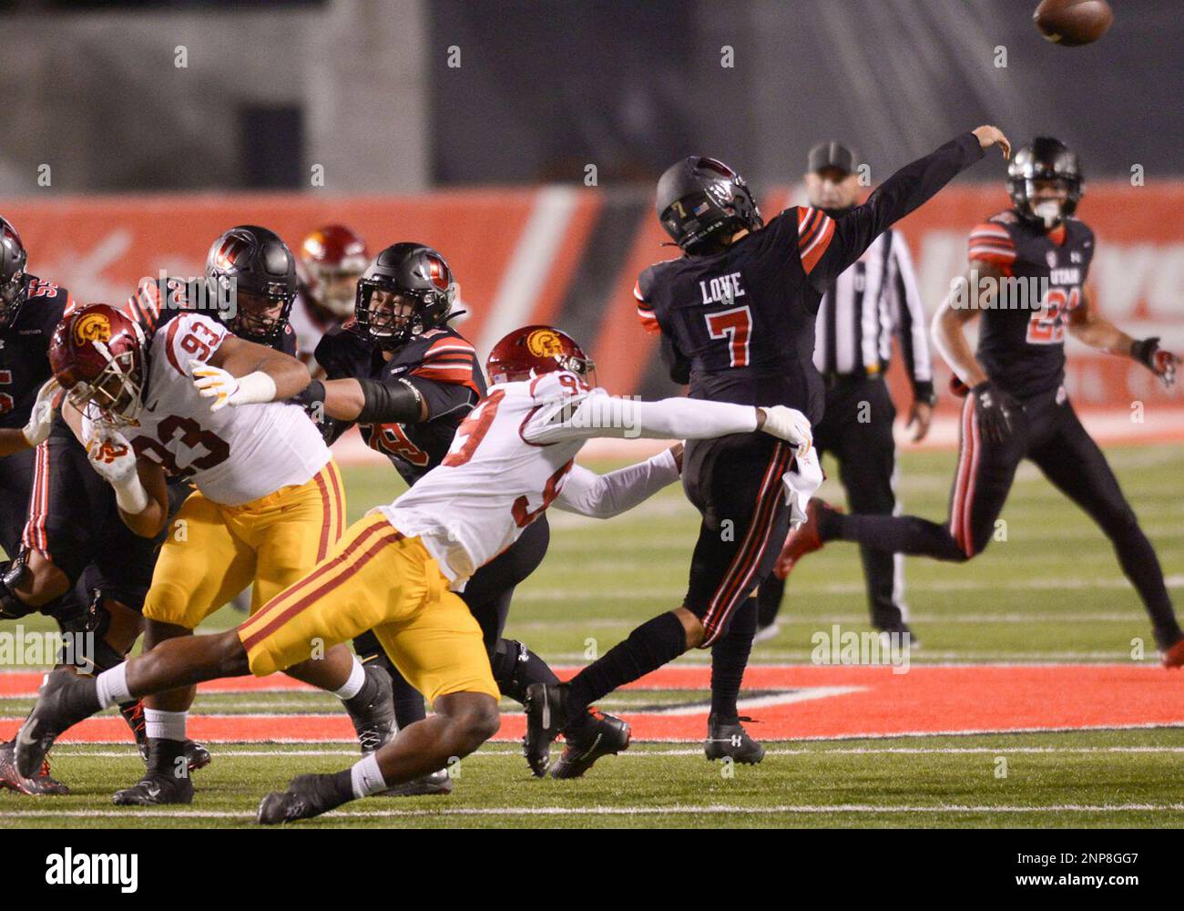 SALT LAKE CITY, UT - NOVEMBER 21: USC Trojan OL Drake Jackson (99 ...