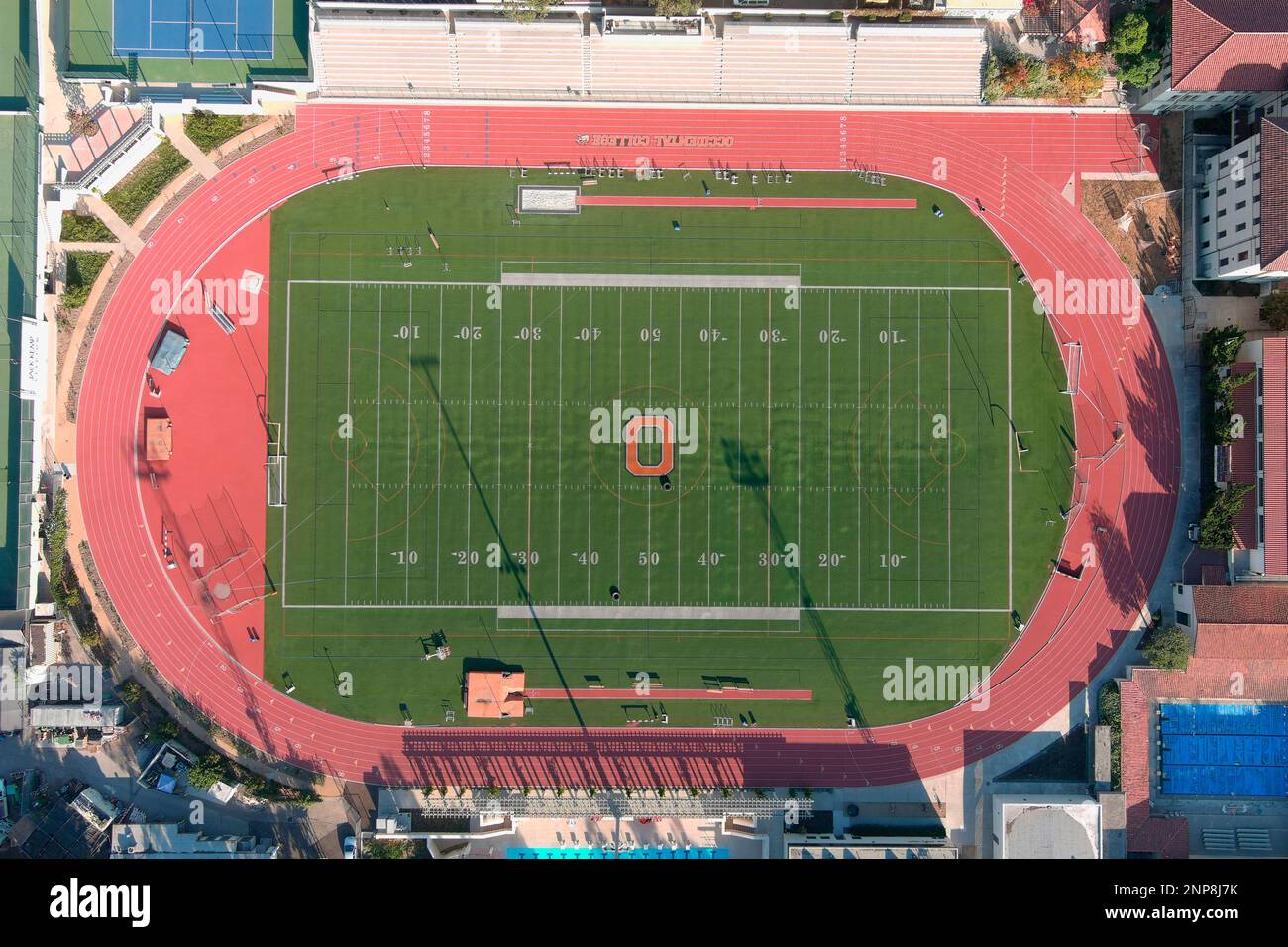 A general view of the track and football field at Jack Kemp Stadium on ...