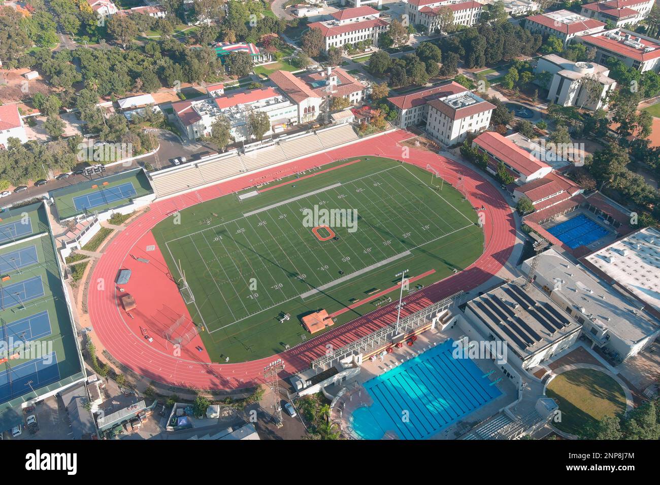 A general view of the track and football field at Jack Kemp Stadium on ...