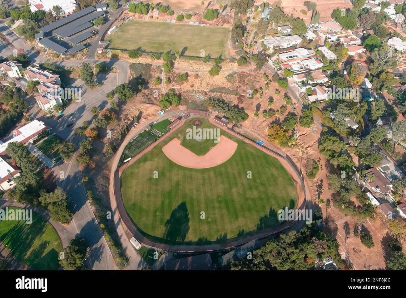 A general view of the Anderson Baseball Field and Upper Soccer Field on ...