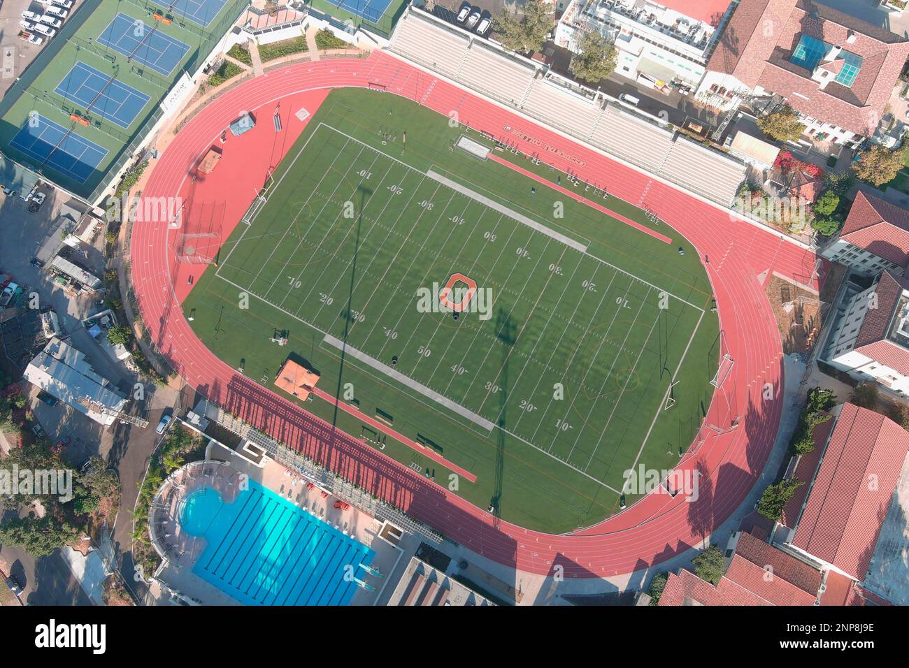 A general view of the track and football field at Jack Kemp Stadium on ...