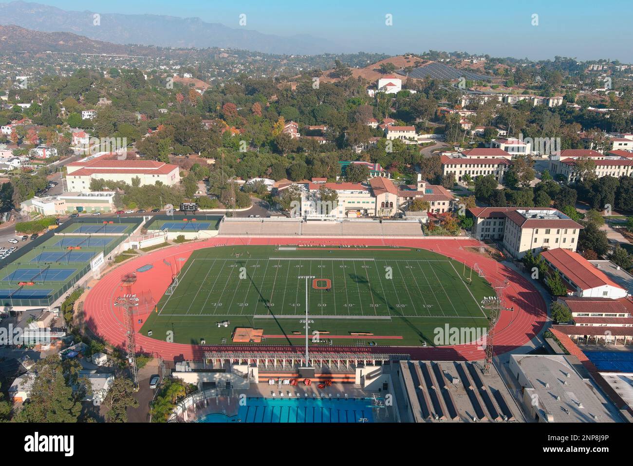 A general view of the track and football field at Jack Kemp Stadium on ...