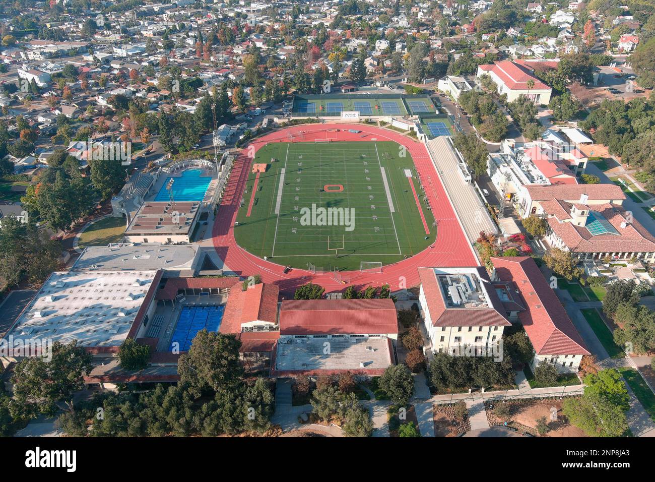 A general view of the track and football field at Jack Kemp Stadium on ...