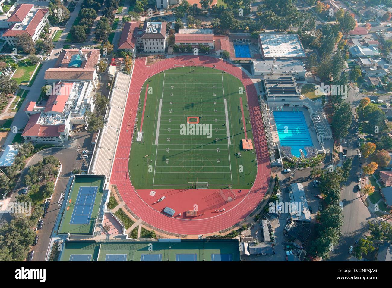 A general view of the track and football field at Jack Kemp Stadium on ...