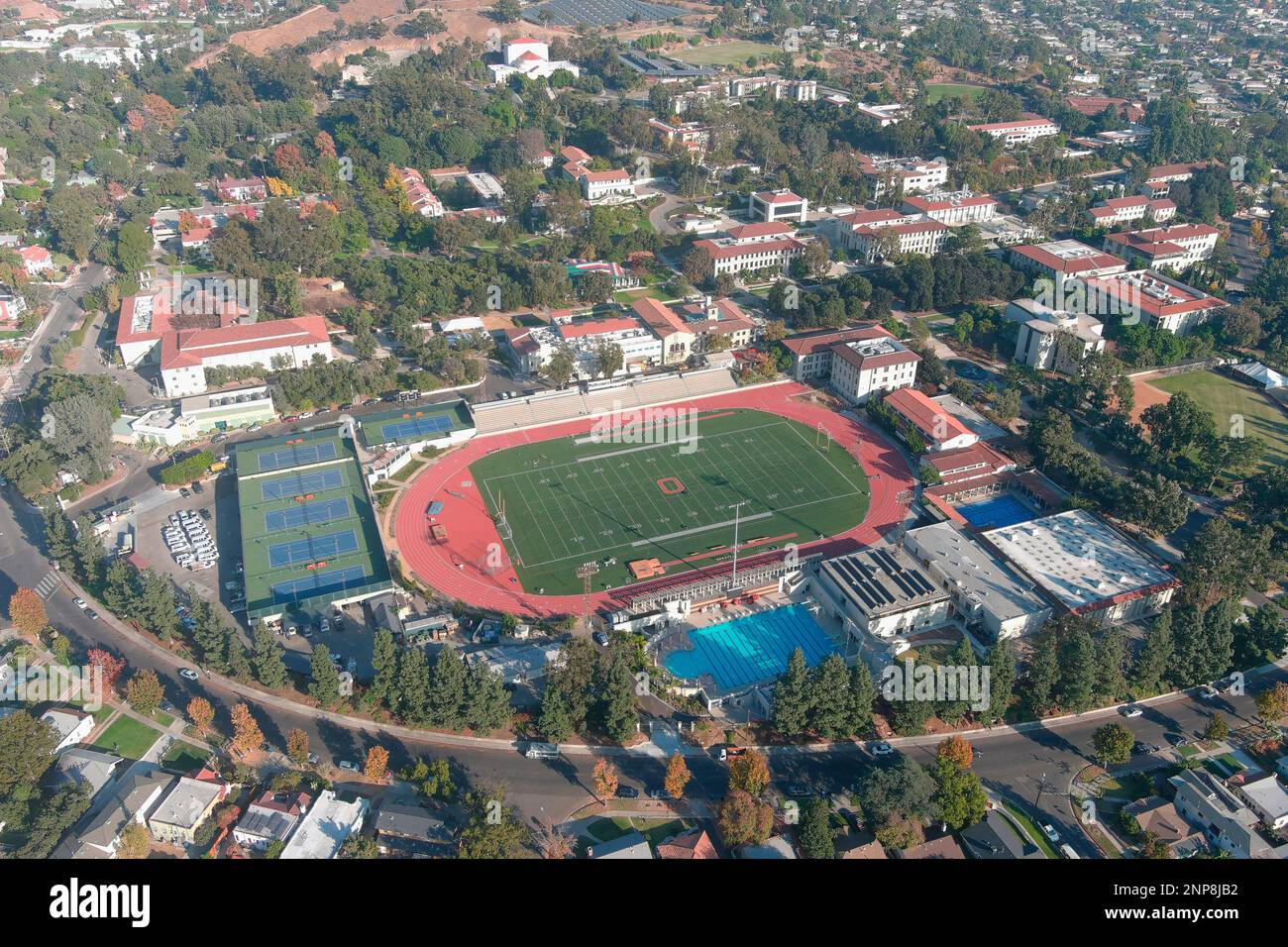 A general view of the track and football field at Jack Kemp Stadium on ...