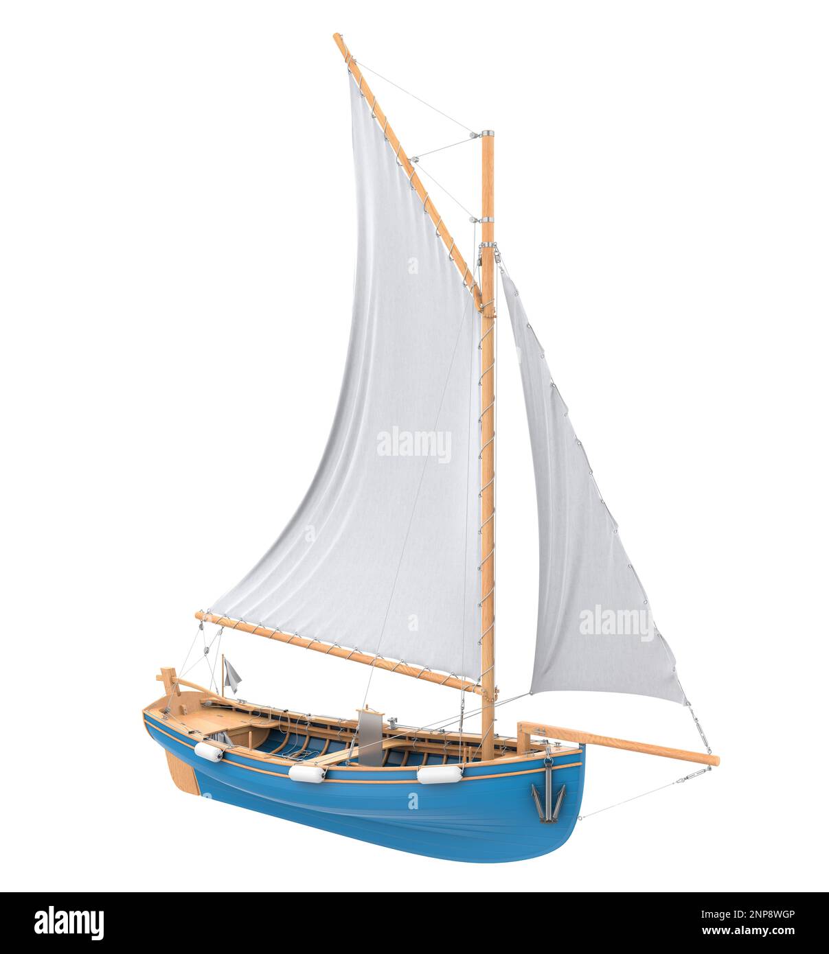 Sail Boat Isolated Stock Photo - Alamy