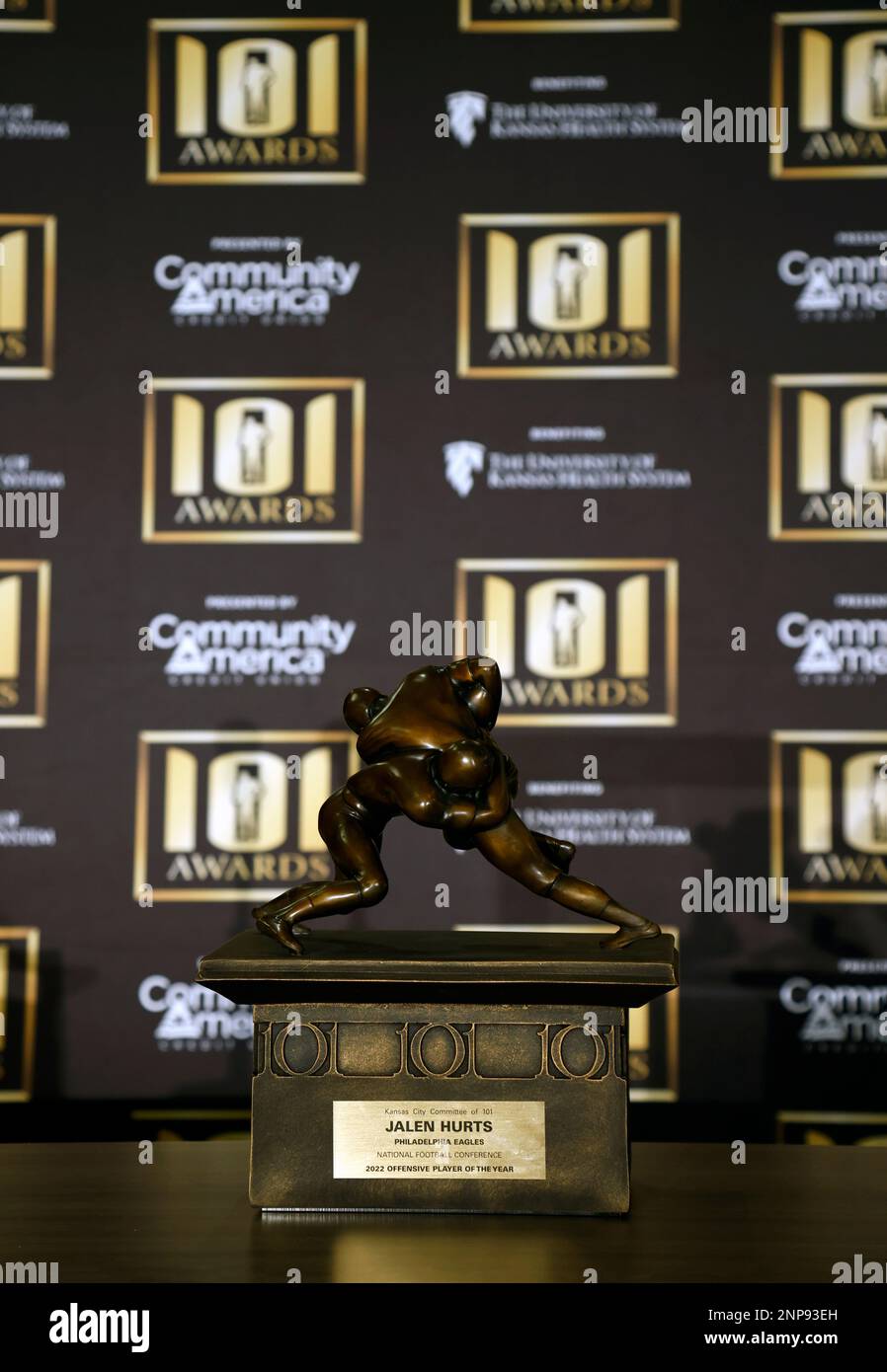The NFC Offensive Player of the Year trophy, awarded to Philadelphia ...