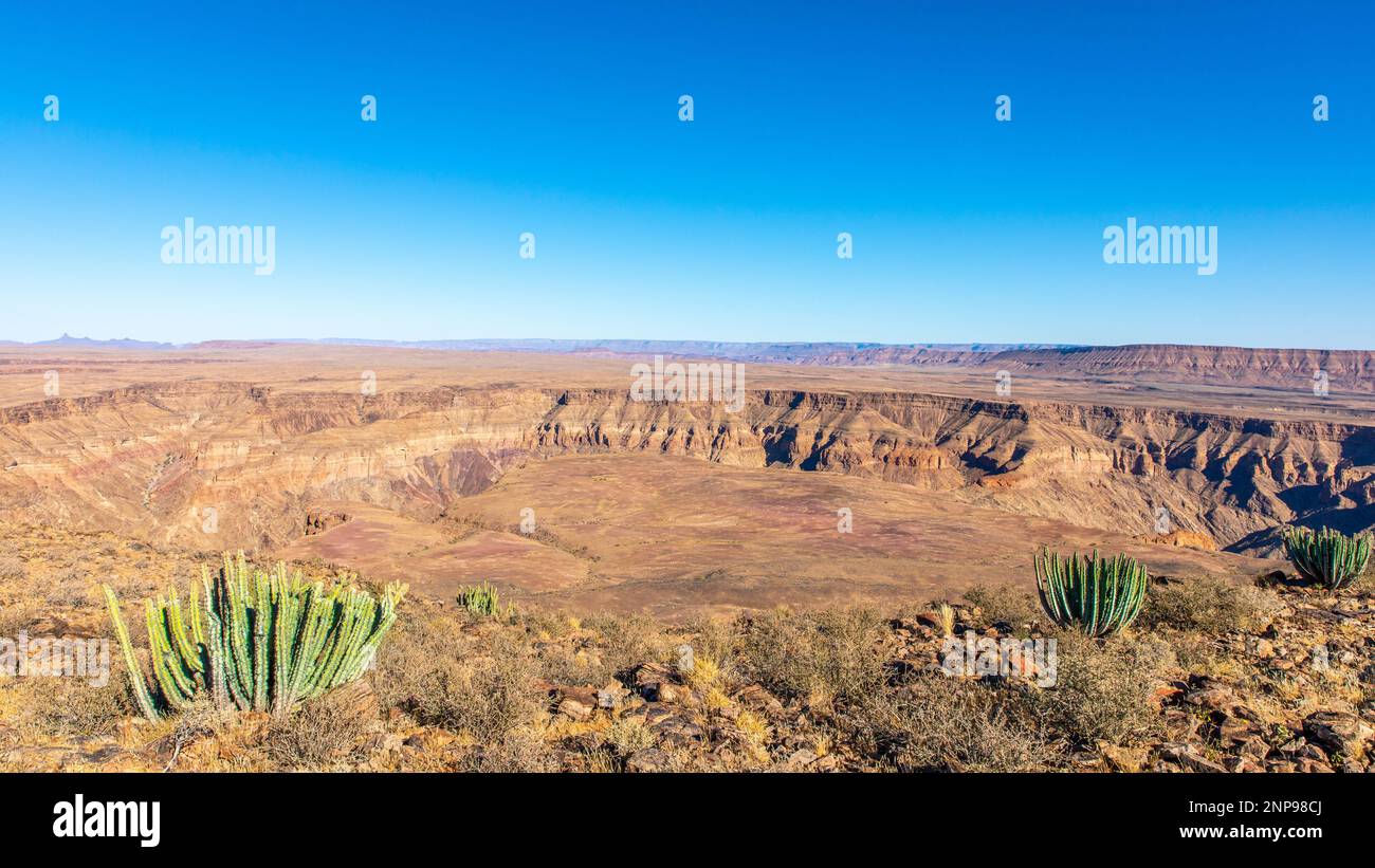 Fish River Canyon, world's second largest canyon, Hobas, South Namibia ...