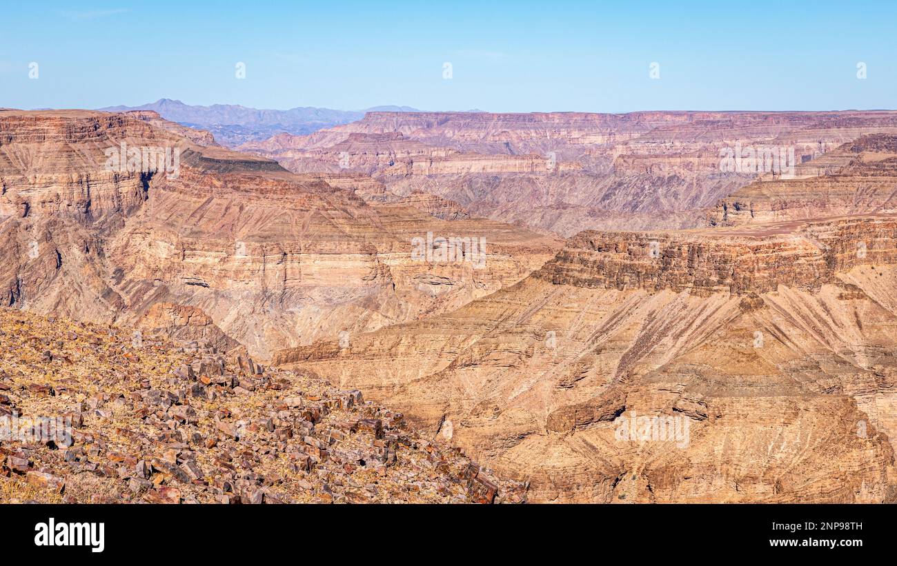 Fish River Canyon, world's second largest canyon, Hobas, South Namibia ...
