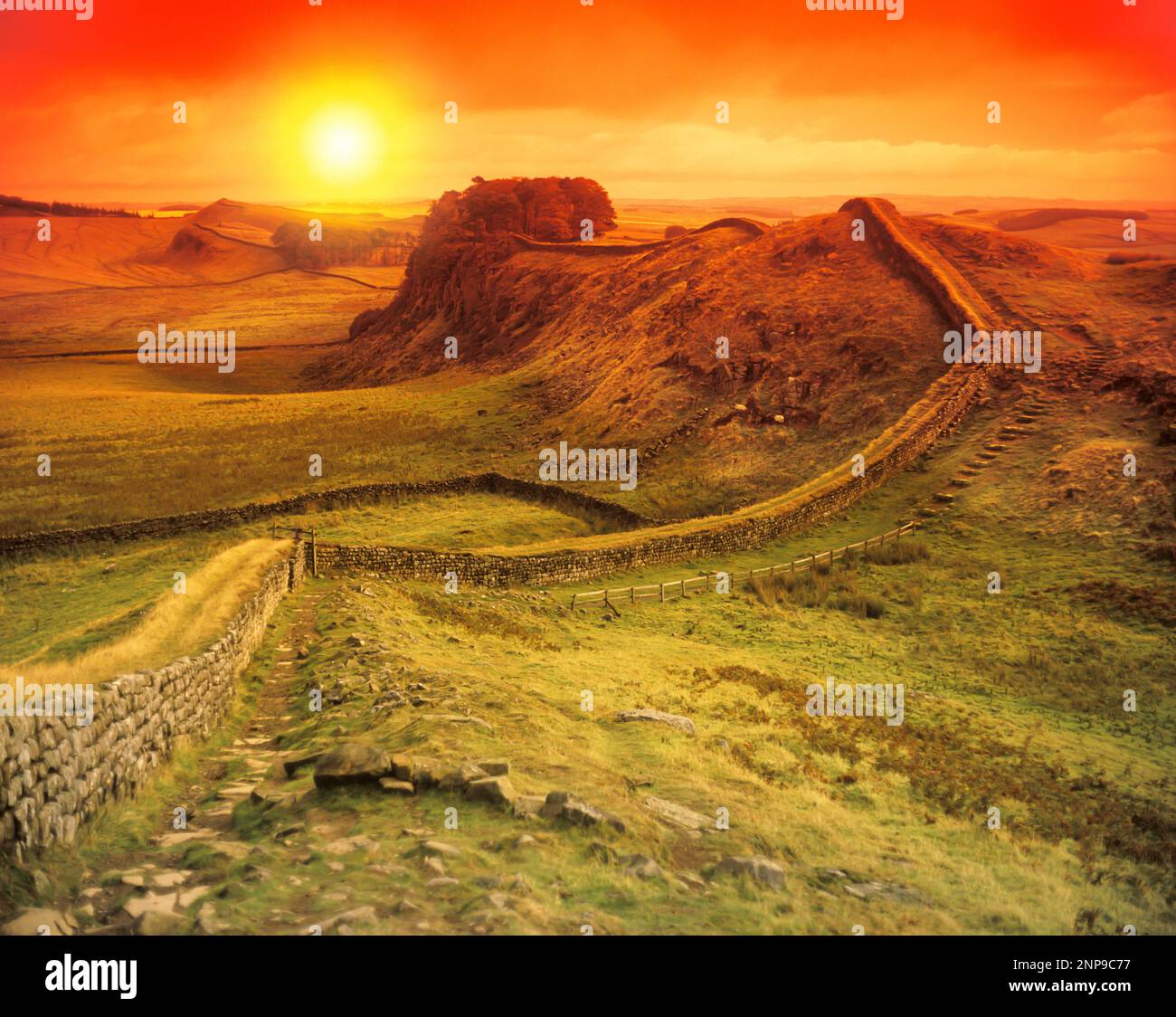 HOUSESTEADS MILE FORT HADRIAN’S WALL RUINS NORTHUMBERLAND ENGLAND UK ...