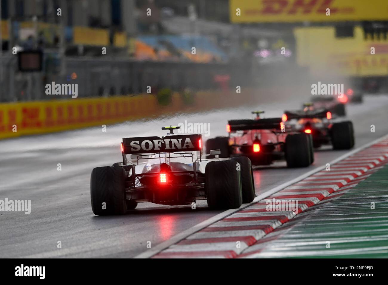 Drivers steer their cars during the Formula One Turkish Grand Prix at ...