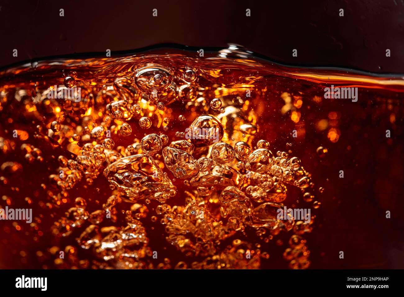 Texture of cooling summer's drink with bubbles. Macro shot Stock Photo ...