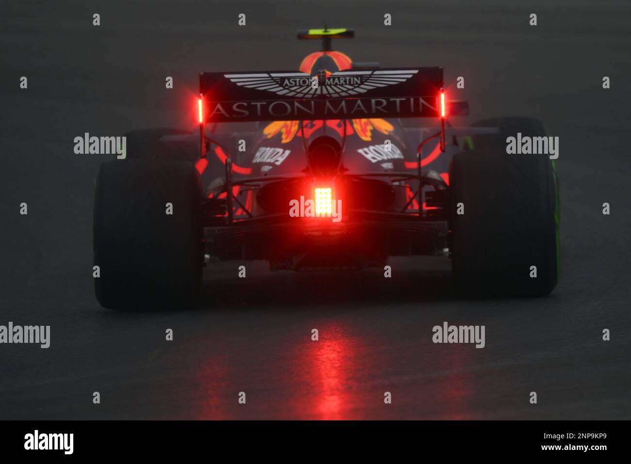 Red Bull driver Alexander Albon of Thailand steers his car during the ...