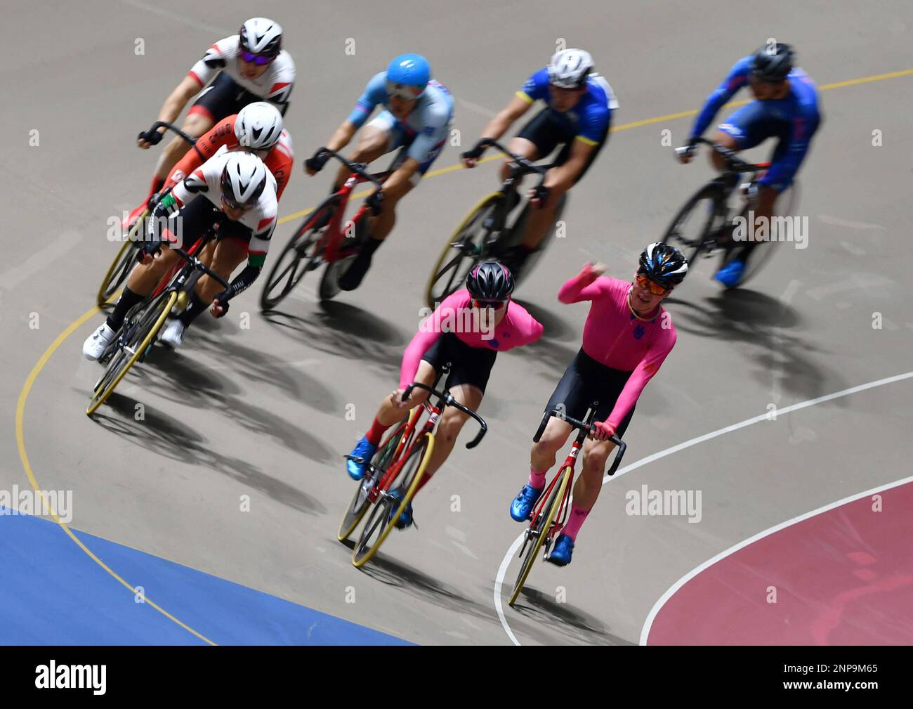 Athletes compete during the Japanese National Road Race Championships ...