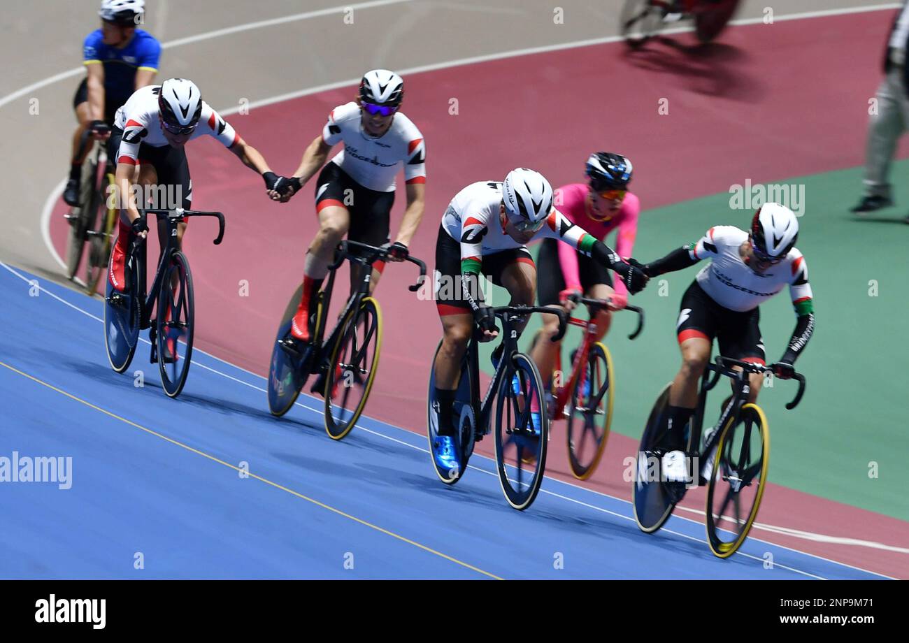 Athletes compete during the Japanese National Road Race Championships ...