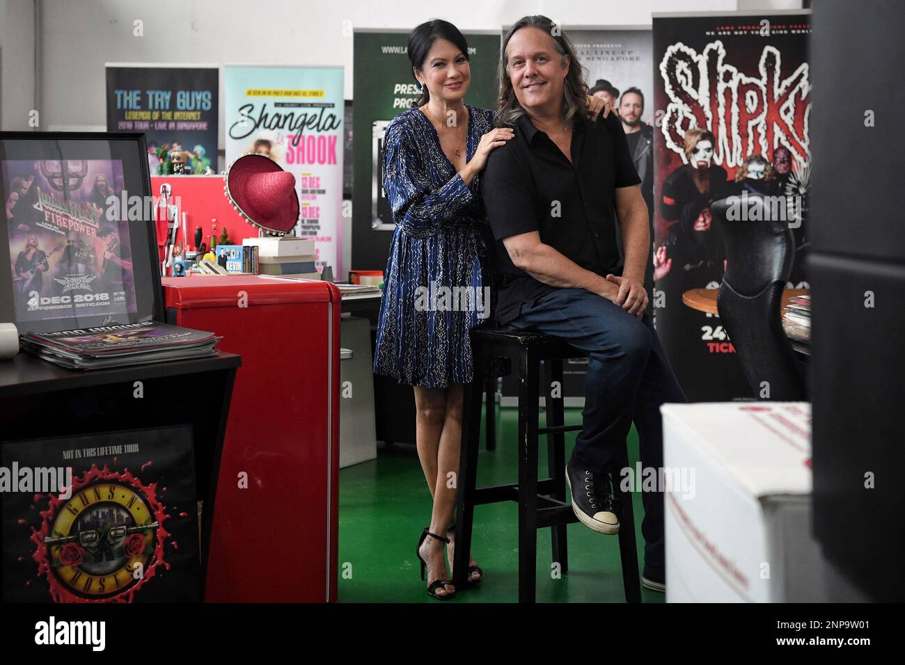 Concert organiser LAMC co-owners Lauretta Alabons and her husband, Ross ...