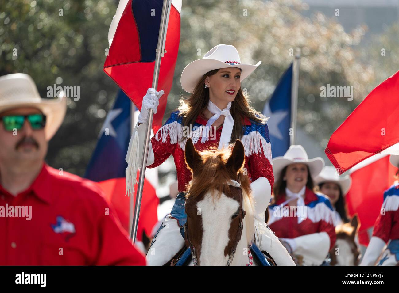 Houston, USA. 25th Feb, 2023. Cowgirls get ready before the 91st ...