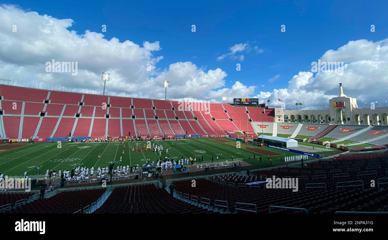 USC Trojans v. Arizona State Sun Devils playing in an empty stadium in ...