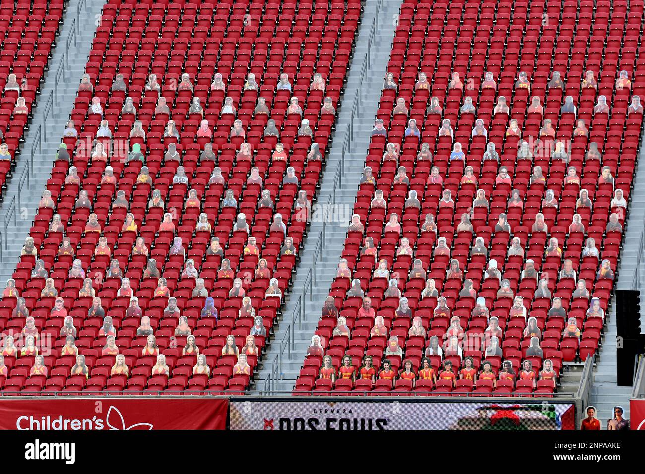 November 7, 2020 Los Angeles, CA.The USC Trojans Student section is ...