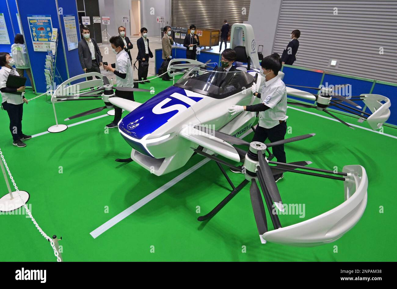 SkyDrive's "flying car" manned aircraft SD-03 is unveiled during the ...