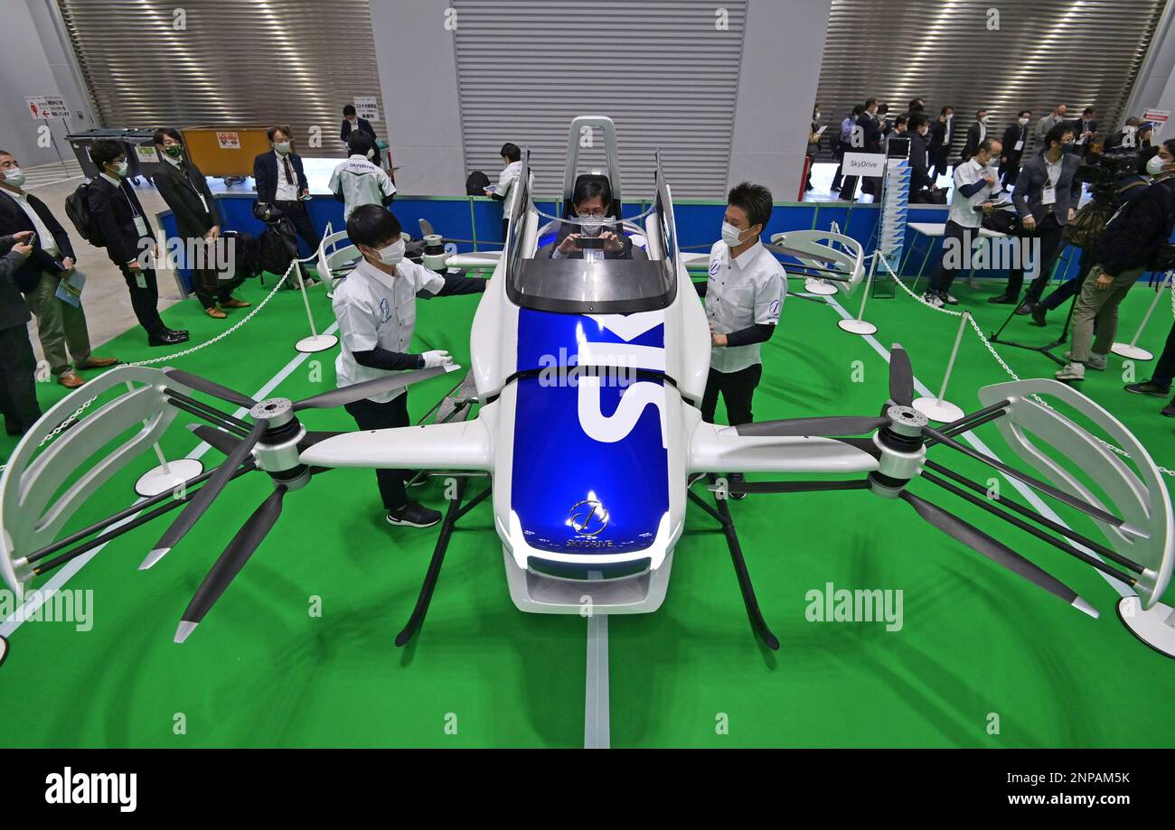 SkyDrive's "flying car" manned aircraft SD-03 is unveiled during the ...