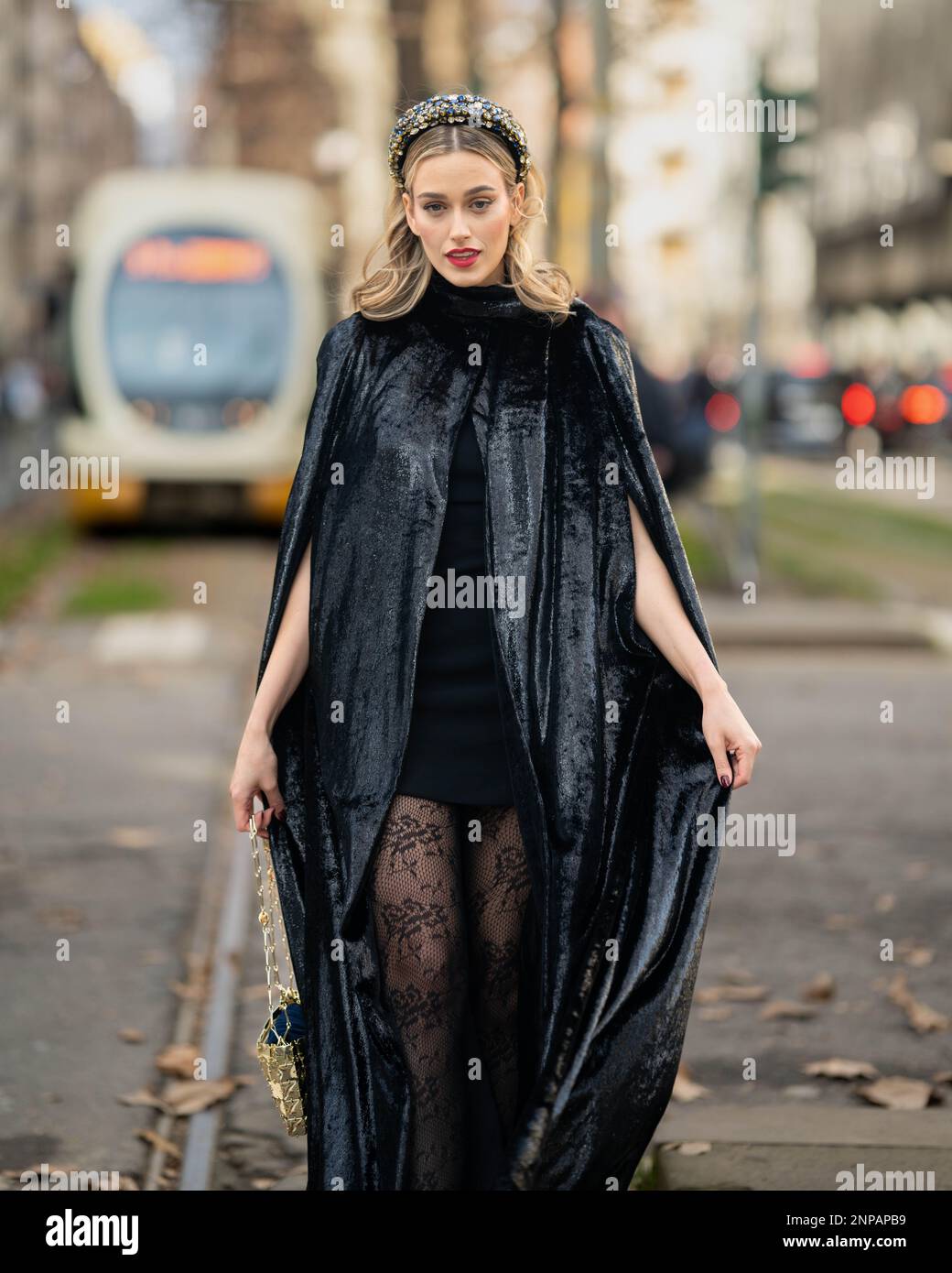 Lara Begic Style After Dolce & Gabbana Milan Fashion Week AW23/24 Stock ...