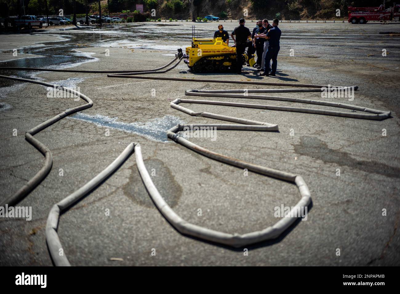 Los Angeles City Fire Department personnel take a look at it's new ...