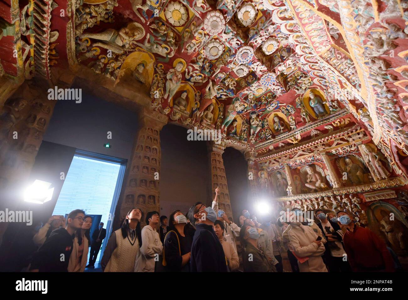 People admire the lifesize 3D-printed replica of the so-called Music ...