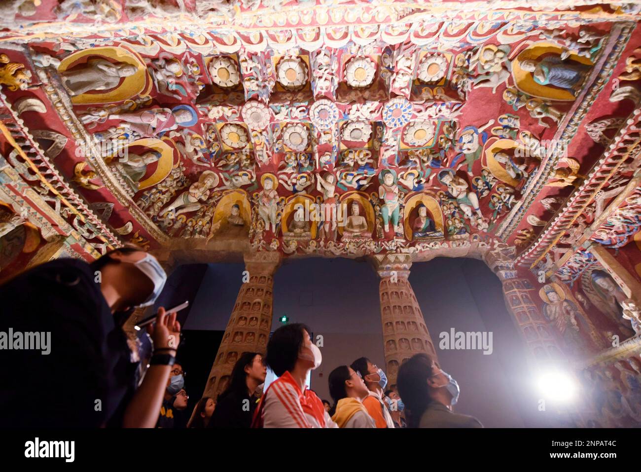 People admire the lifesize 3D-printed replica of the so-called Music ...