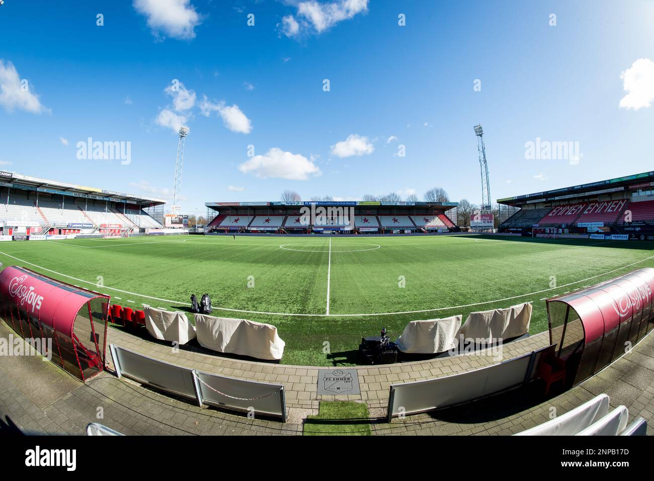 EMMEN - overview De Oude Meerdijk stadium during the Dutch premier ...