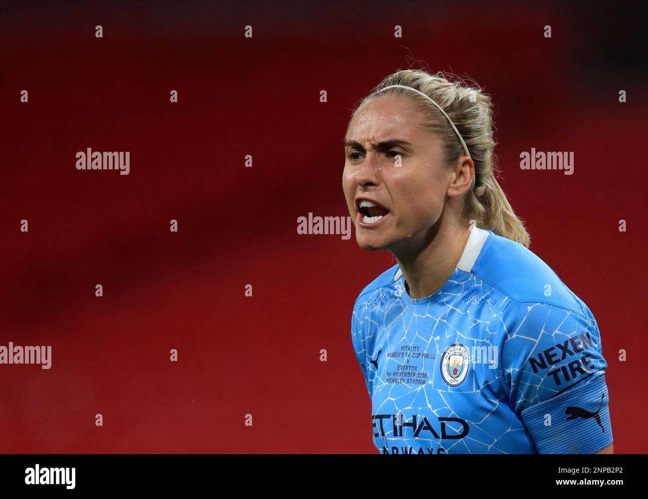 Manchester City's Steph Houghton reacts during the Women's FA Cup final ...