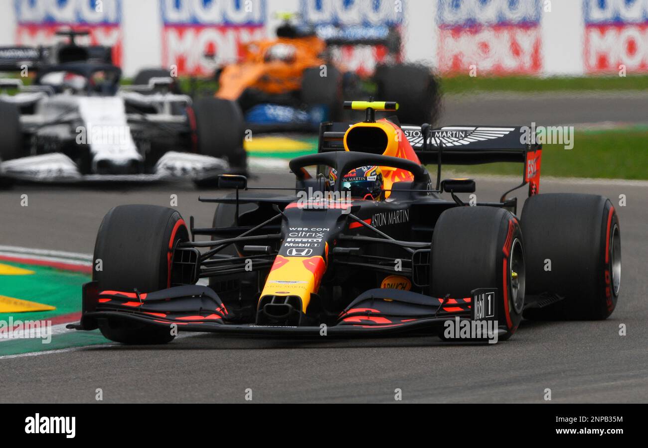 Red Bull driver Alexander Albon of Thailand steers his car during the ...