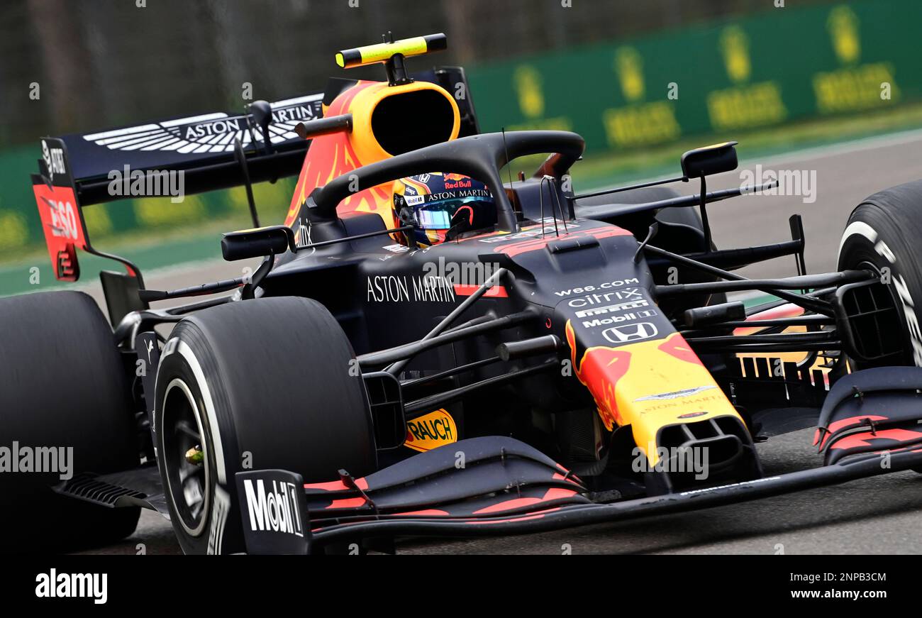 Red Bull driver Alexander Albon of Thailand steers his car during the ...