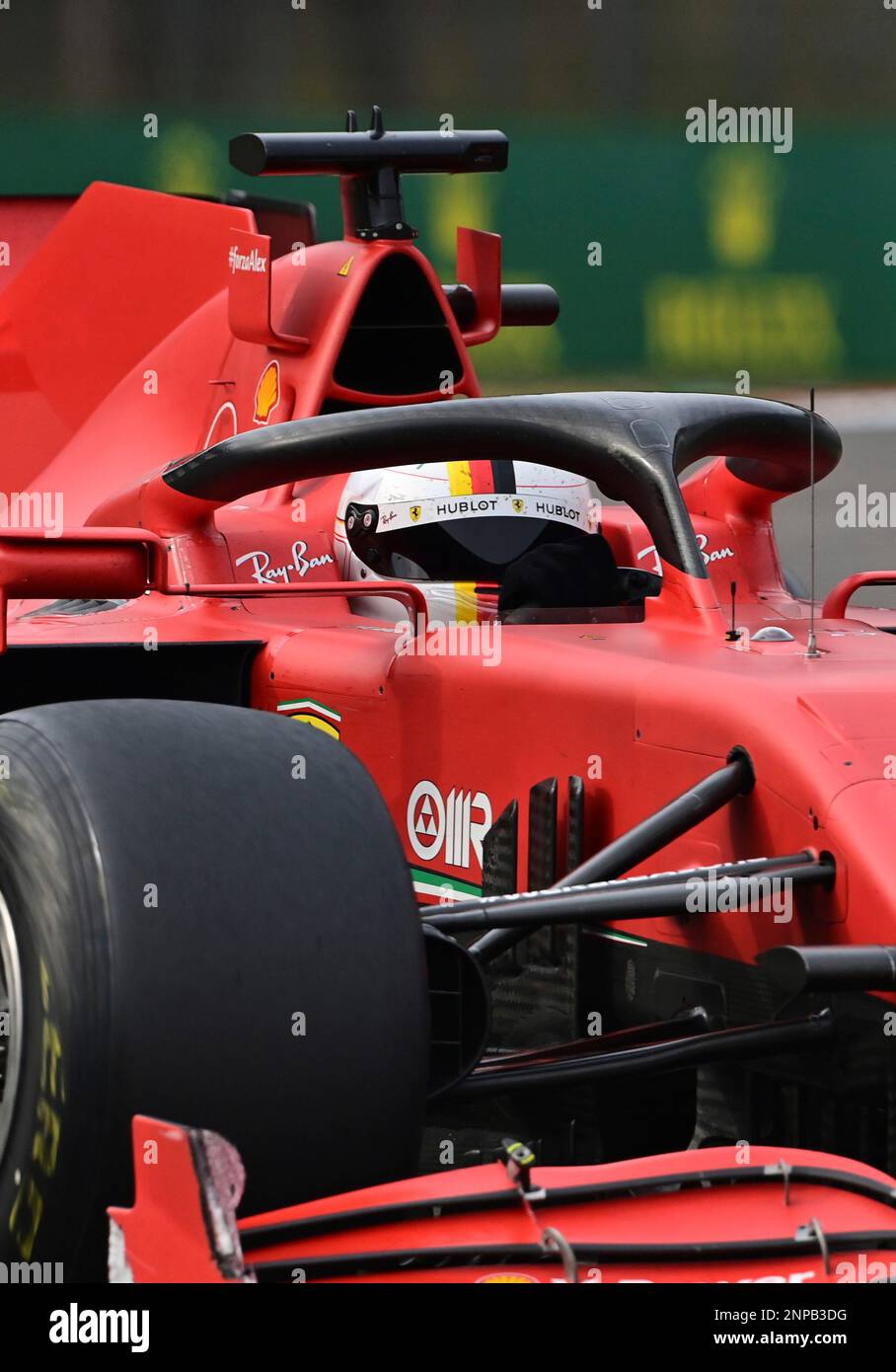 Ferrari driver Sebastian Vettel of Germany steers his car during the ...