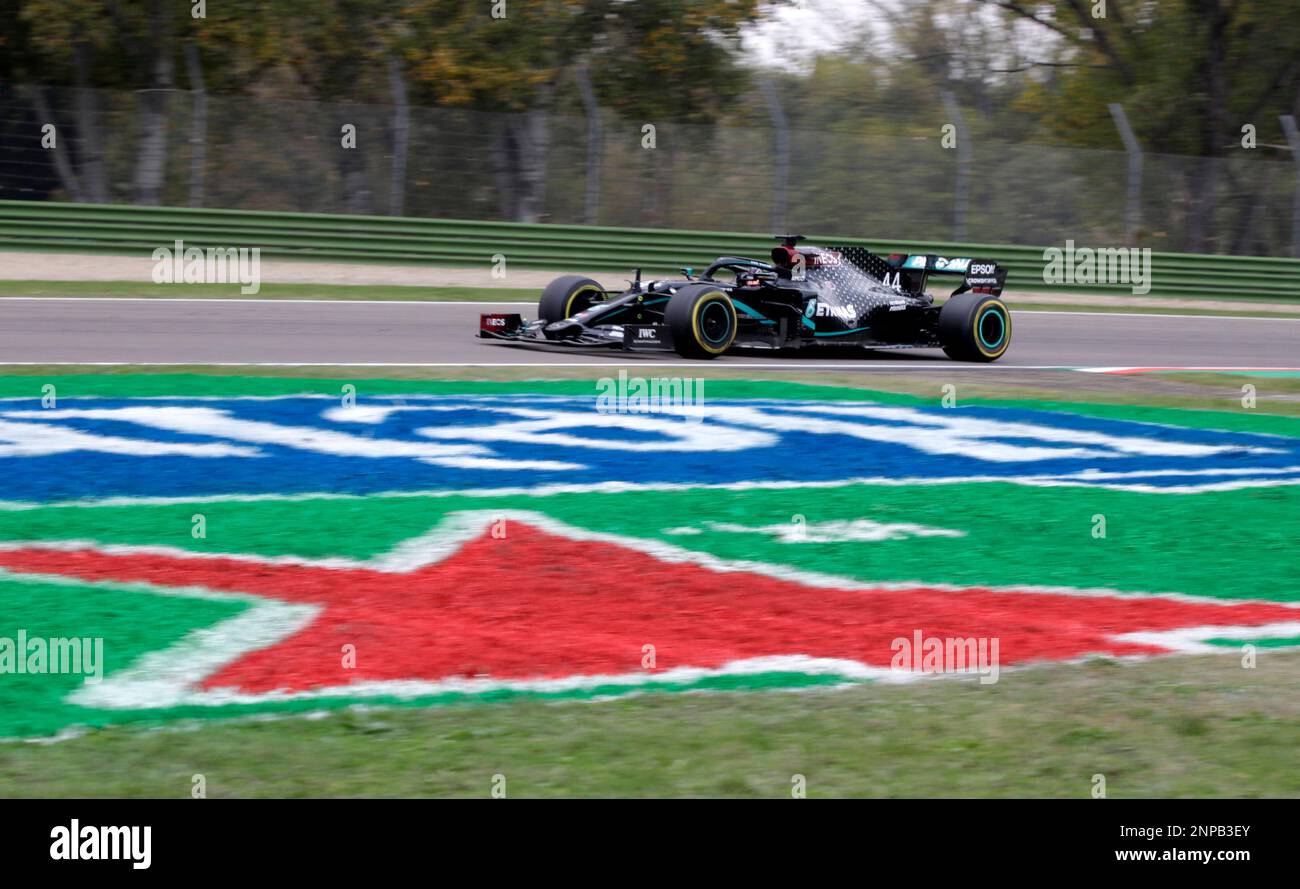 Mercedes driver Lewis Hamilton of Britain steers his car during the ...