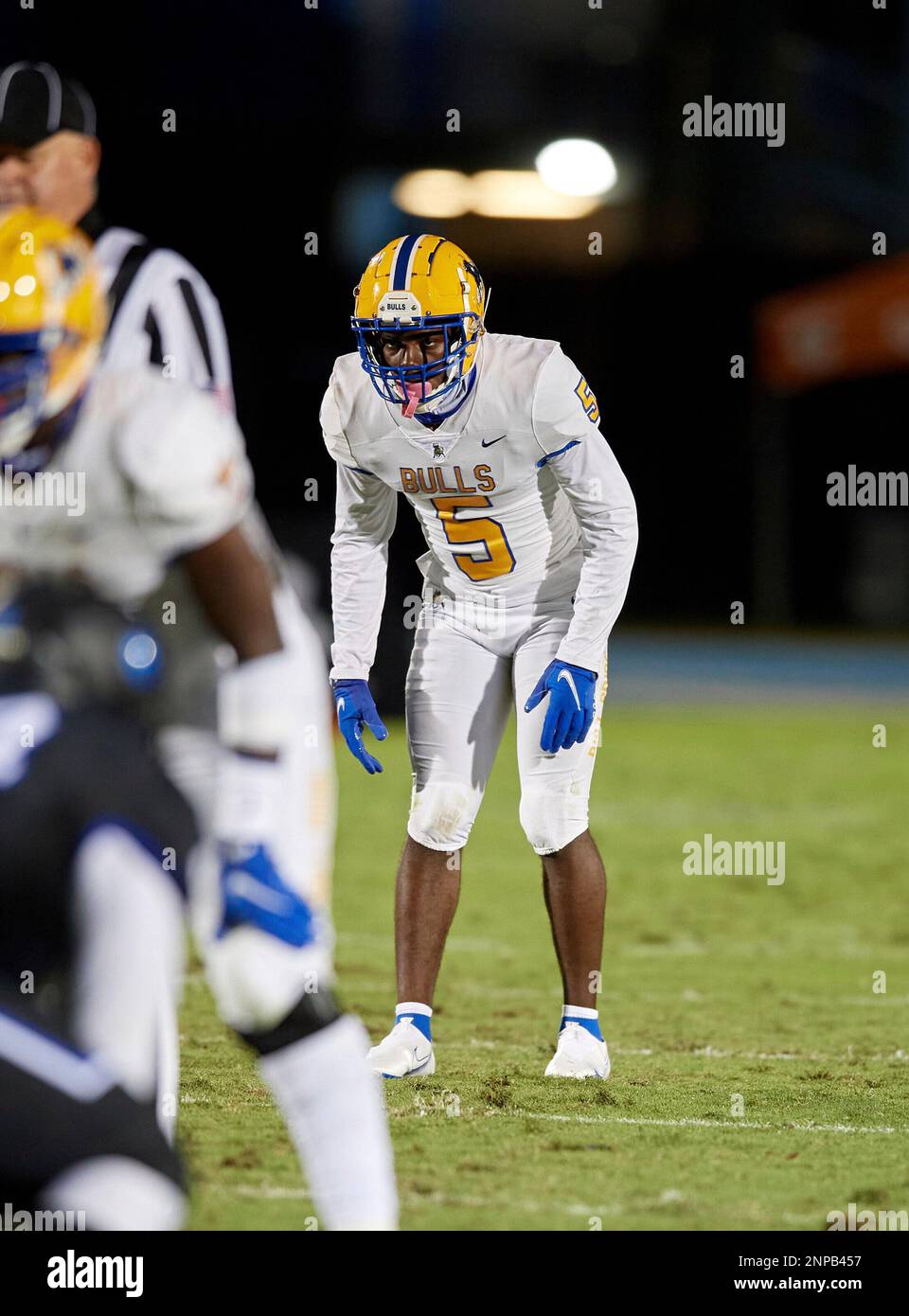 Northwestern Bulls (Miami) free safety Kamren Kinchens (5) during a ...
