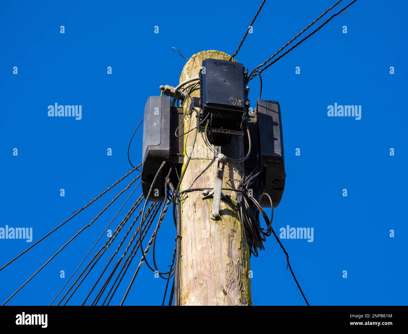 Telegraph Pole, Old Technology, Caversham, Reading, Berkshire, England ...