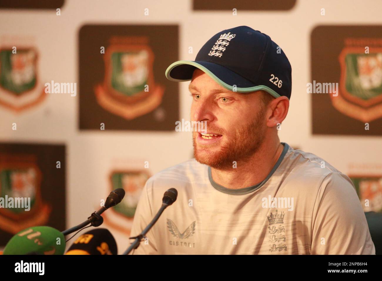England ODI Team Captain Jos Buttler attends press conference at BCB ...