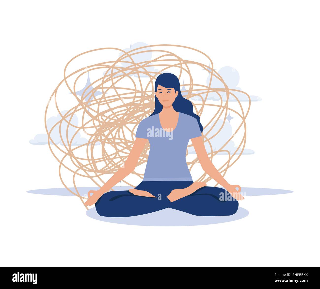 Stress management, problem solving or frustration work concept,modern ...